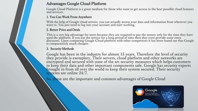 Introduction to google cloud platform | PPT