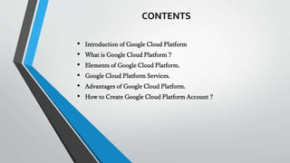Introduction to google cloud platform | PPTX