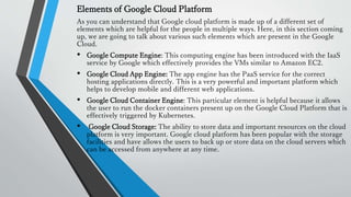 Introduction to google cloud platform | PPTX