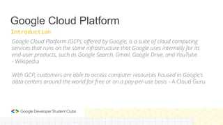 Introduction to Google Cloud Platform and APIs | PDF