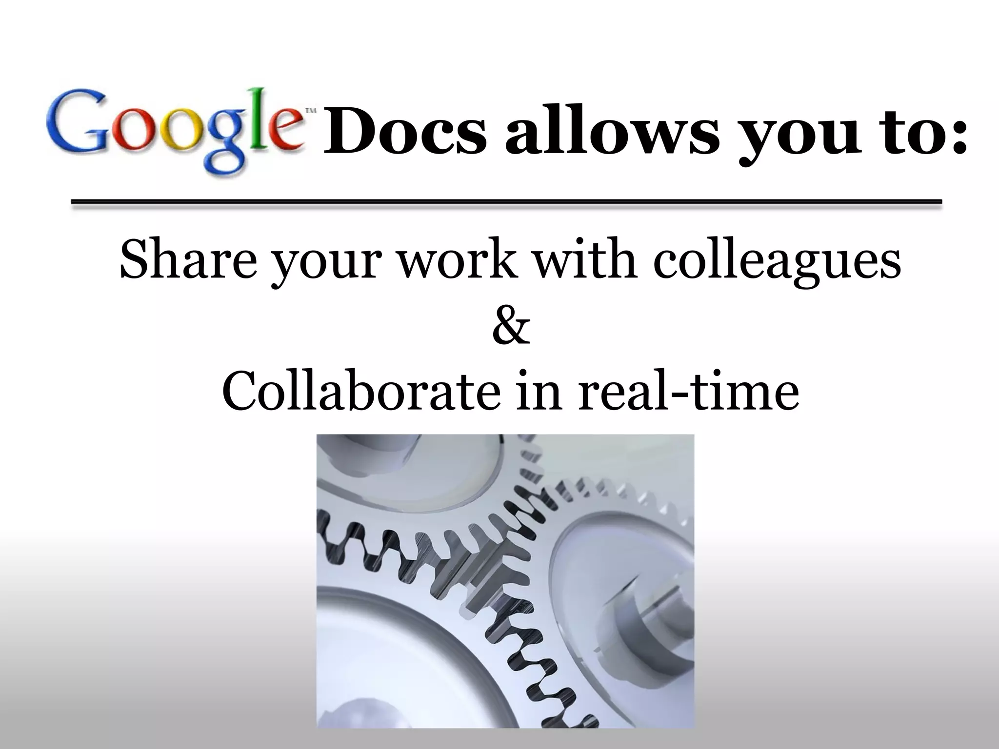 Introduction to Google Docs | PPT