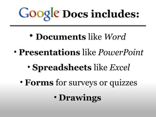 Introduction to Google Docs | PPT