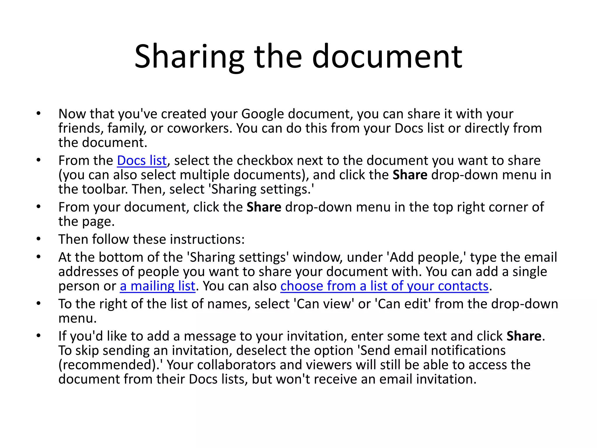 Introduction to google docs1 | PPTX