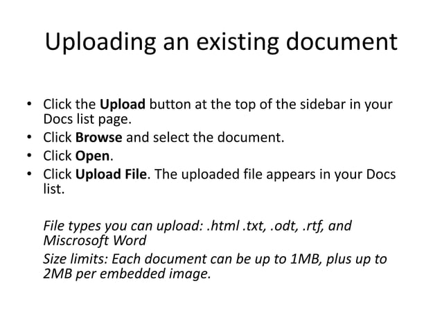 Introduction to google docs1 | PPTX