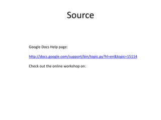 Introduction to google docs1 | PPTX