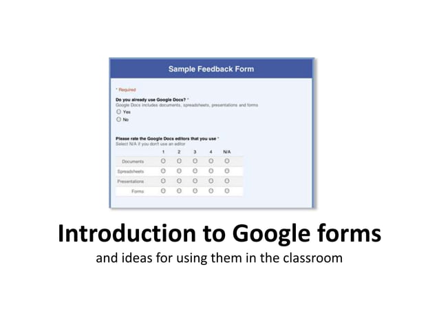Introduction to Google Forms | PPTX