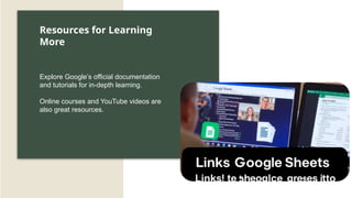 Introducing google sheets and how to use it | PPTX