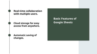 Introducing google sheets and how to use it | PPTX