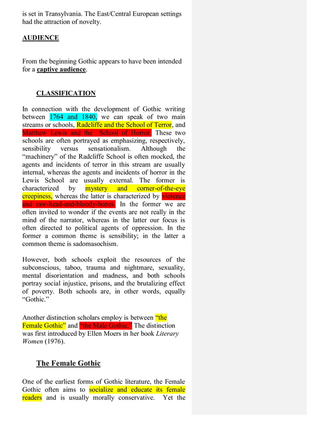 Introduction to gothic | PDF