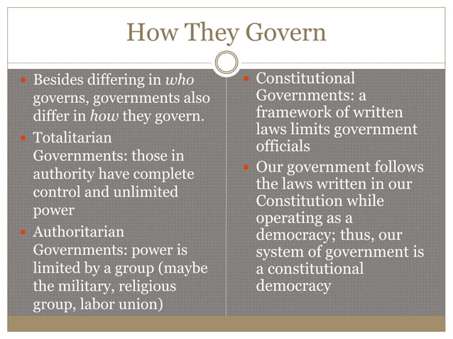 Introduction to government | PPT