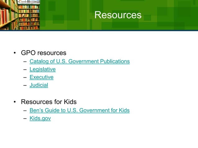 Introduction to government documents | PPT