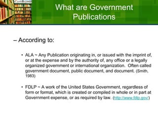 Introduction to government documents | PPTX