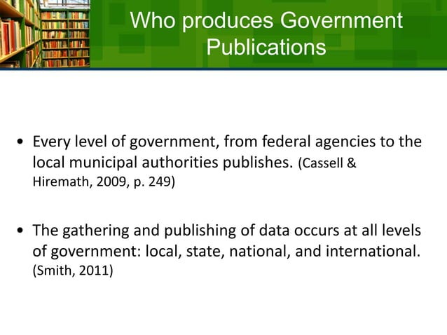 Introduction to government documents | PPT