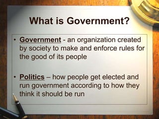 Introduction to Government | PPT