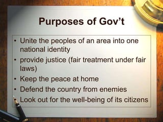 Introduction to Government | PPT