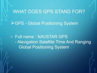 Introduction to gps | PPTX