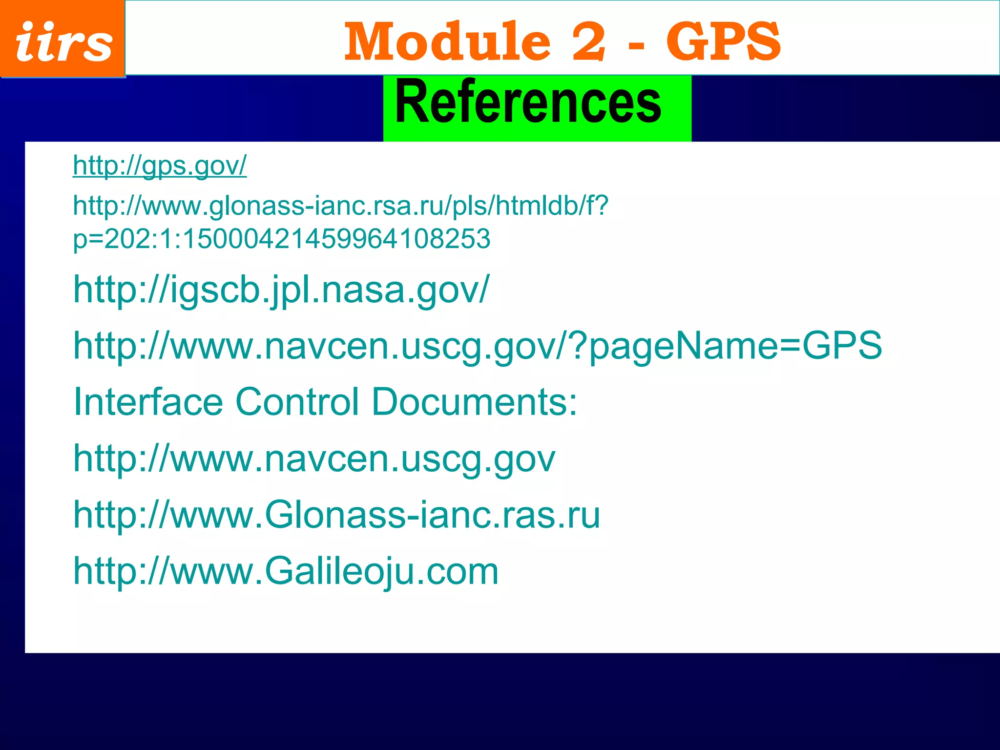 Introduction to gps and gnss | PPT