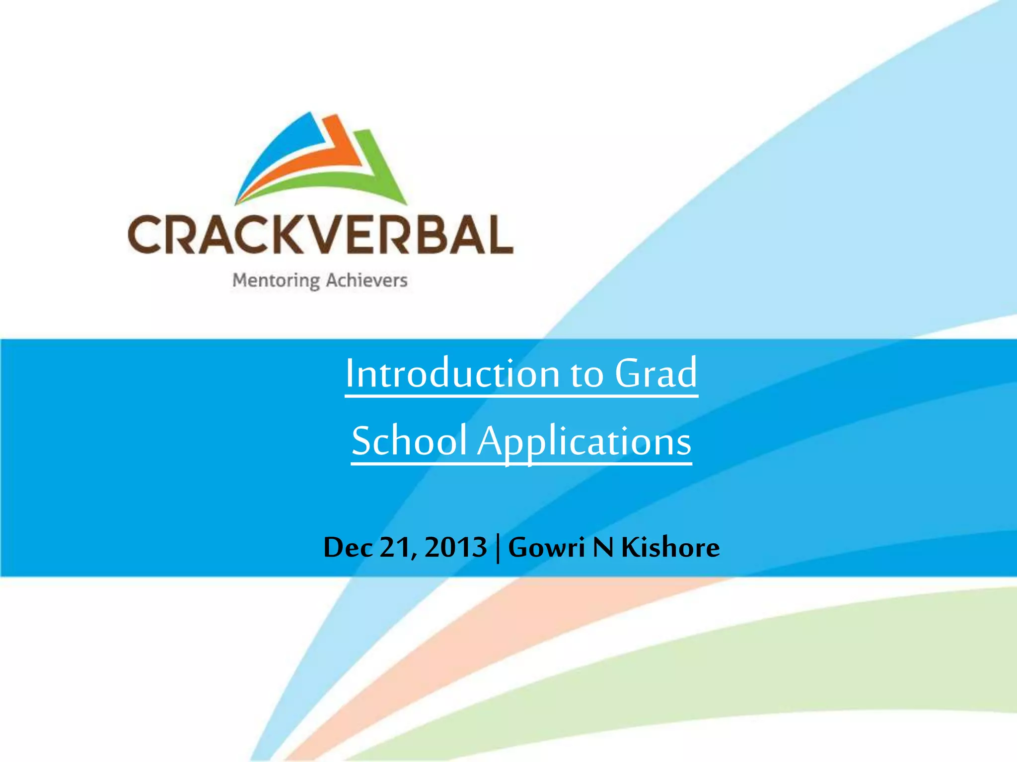 Introduction to Grad Schools | PPT