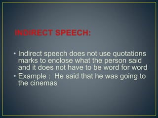DIRECT AND INDIRECT NARRATION | PPTX