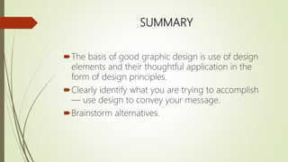 An Introduction to graphic design | PPTX