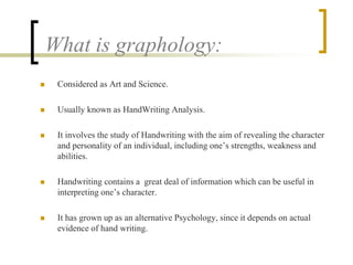 Introduction to graphology | PPT