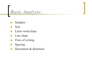 Introduction to graphology | PPT