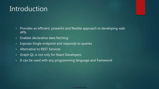 Introduction to Graph QL | PPTX