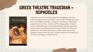 INTRODUCTION TO GREEK THEATRE DRAMA PLAY CONTEXT | PPT