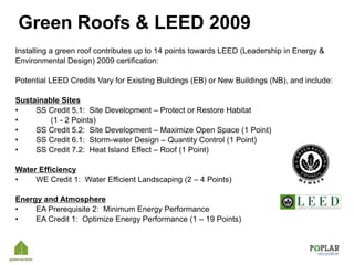 Introduction to Green Roofs | PPTX