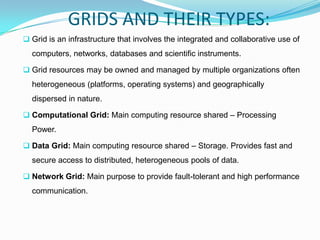 Introduction to Grid Computing | PPTX | Cloud Computing | Internet