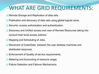 Introduction to Grid Computing | PPTX | Cloud Computing | Internet