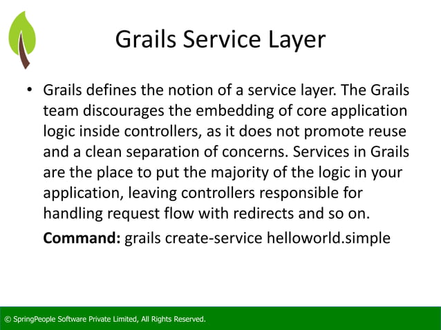 Introduction To Groovy And Grails - SpringPeople | PPT