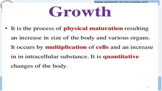Introduction to growth and development | PPTX