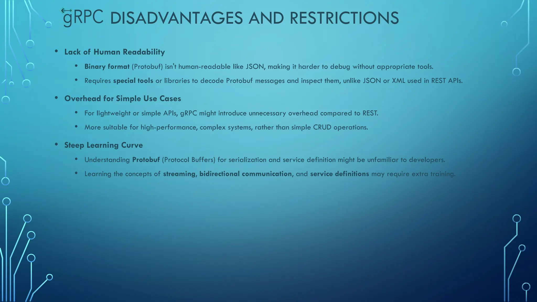 Introduction to gRPC. Advantages and Disadvantages | PPT
