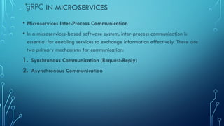 Introduction to gRPC. Advantages and Disadvantages | PPT