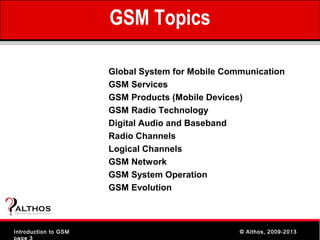 Introduction to GSM - an Overview of Global System for Mobile ...