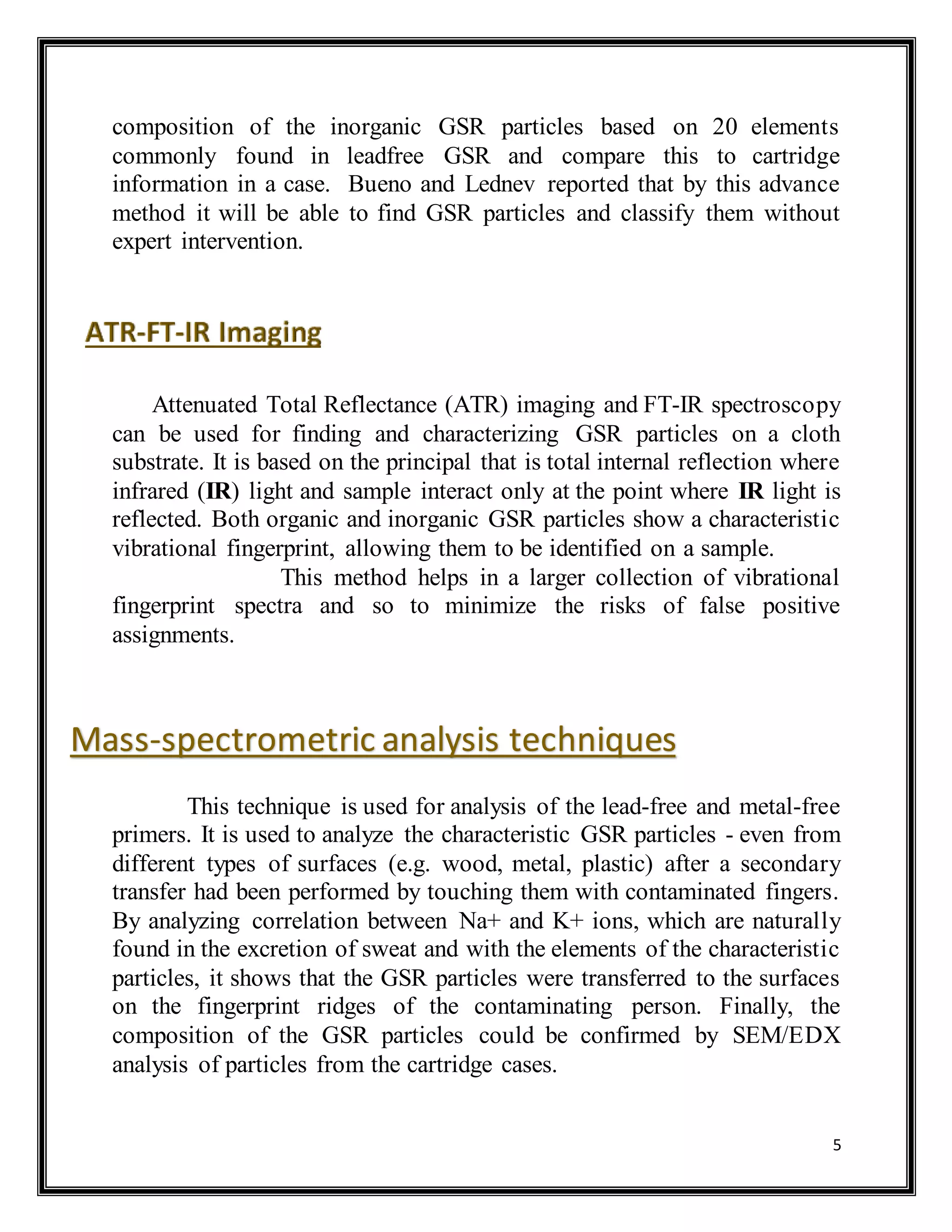 Introduction to gsr analysis | DOCX