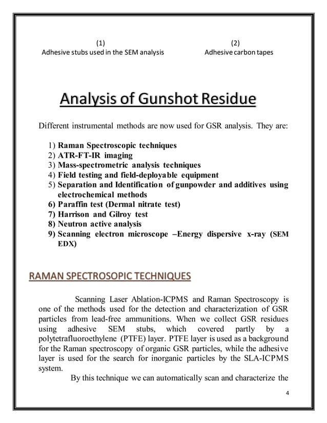 Introduction to gsr analysis | DOCX