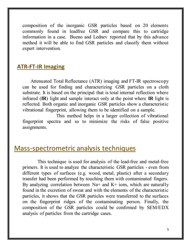 Introduction to gsr analysis | DOCX