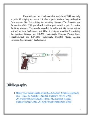 Introduction to gsr analysis | DOCX