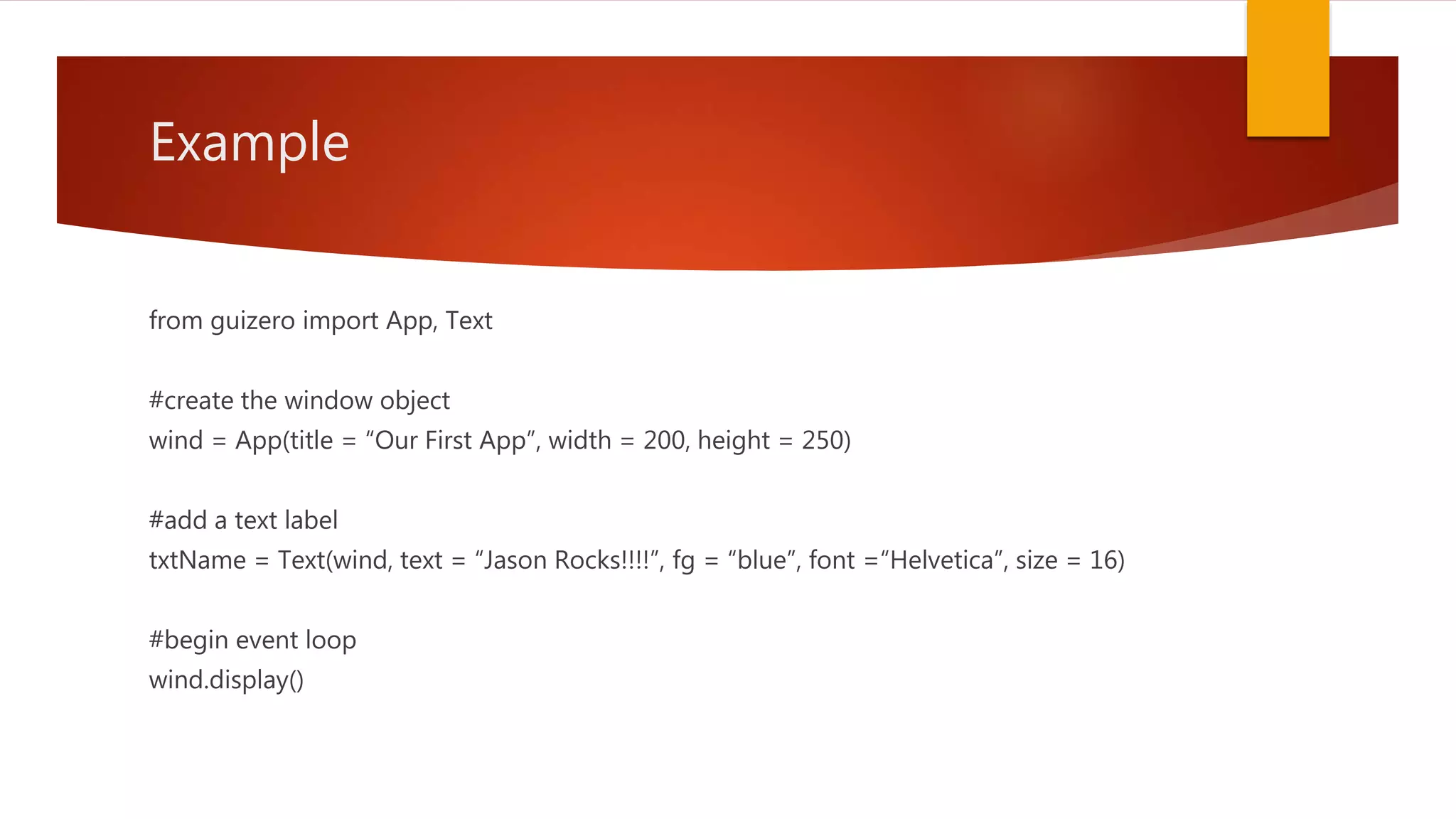 Introduction to GUIs with guizero | PPT