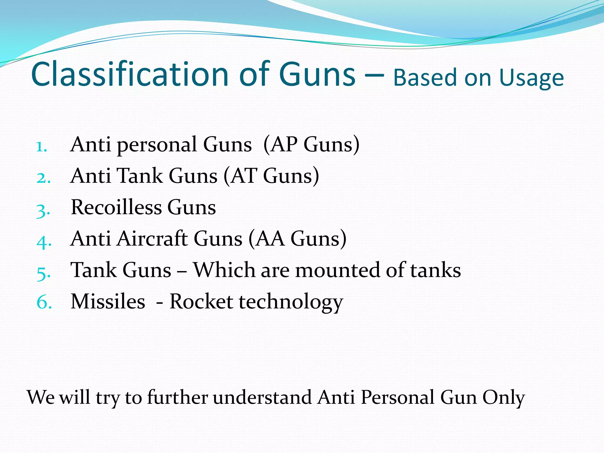 Introduction to guns-Dange | PPTX
