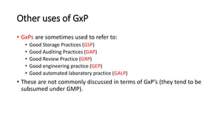 Introduction to GxP | PPTX