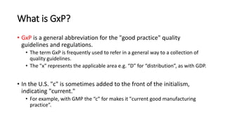 Introduction to GxP | PPTX
