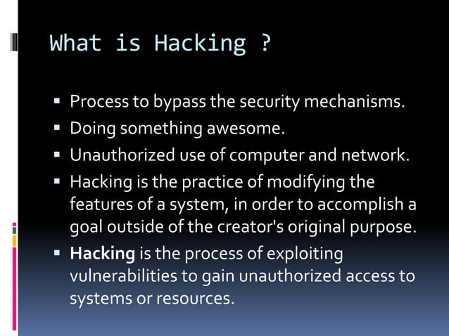 Introduction To Hacking | PPT
