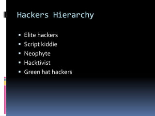 Introduction To Hacking | PPT