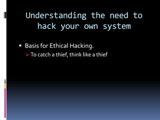 Introduction To Hacking | PPT