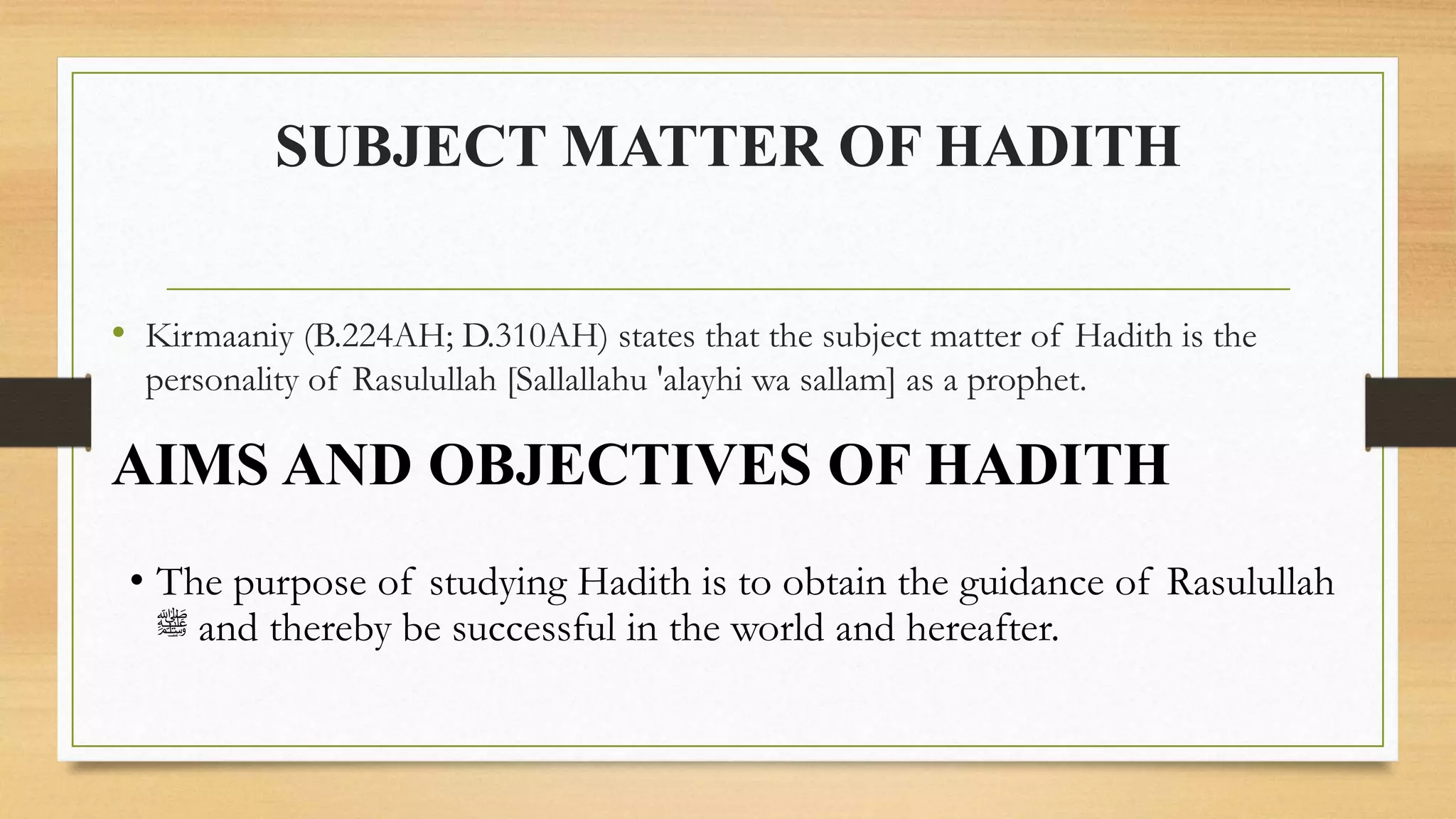 Introduction to Hadith.pptx