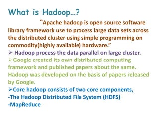 Introduction to hadoop | PPT