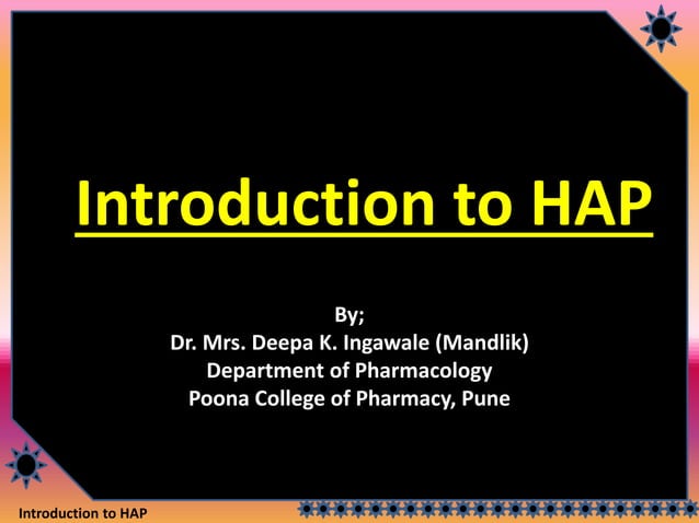 Introduction to hap | PPTX